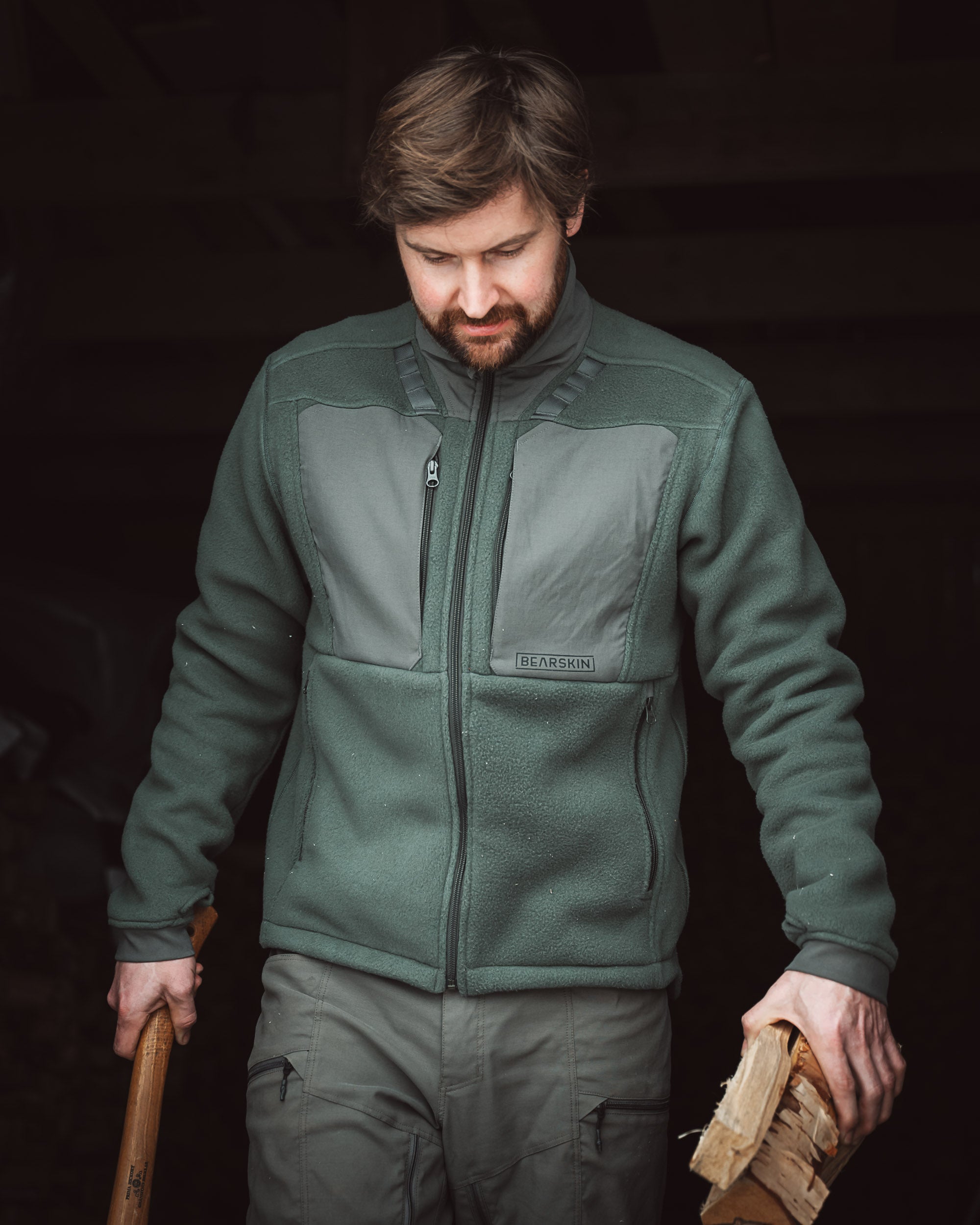 Midlayer Fleece Green - bearskin.no